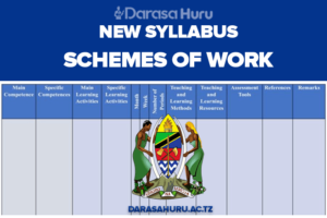 SCHEMES OF WORK FOR SECONDARY SCHOOL FORM 1 - 4 ALL SUBJECTS