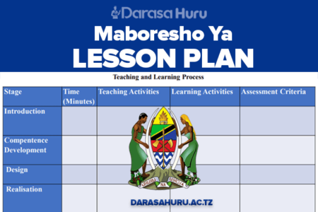 Lesson Plan English Form One 2025 New Syllabus