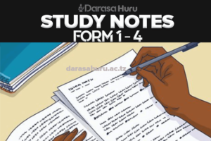 Form One Study Notes New Syllabus - All Subjects