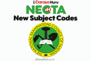 NECTA New Subject Codes for Form 1 and 2 Examinations