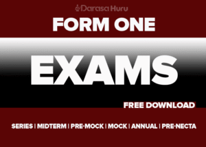 Form One Annual Examinations 2025 With Marking Scheme - Darasa Huru