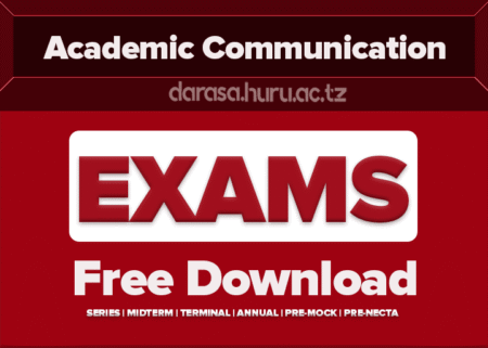 Academic Communication Form Five Exam Langasani High School