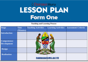 Kiswahili Form One Lesson Notes New Syllabus (Nukuu za Kiswahili Kidato ...