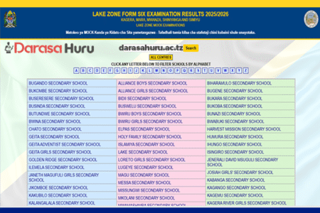 Form Six Mock Examination Results Lake Zone 2025/2026