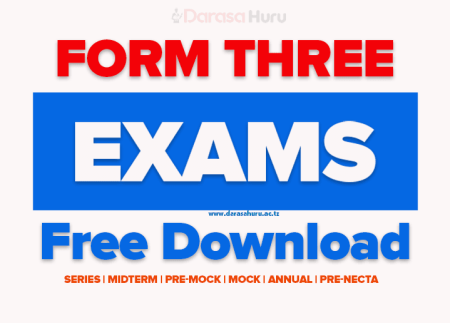 Hojajemmwa Form Three Mid-Term Exam 2026 (Tanga City)