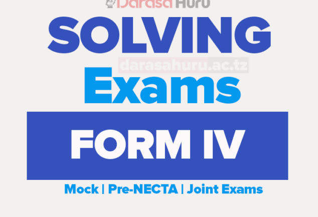 Zanzibar Form Four Mock Exams 2023