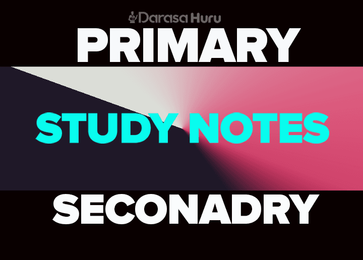 STUDY NOTES PRIMARY AND SECONDARY SUBJECTS