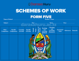 History Form Five Scheme of Work