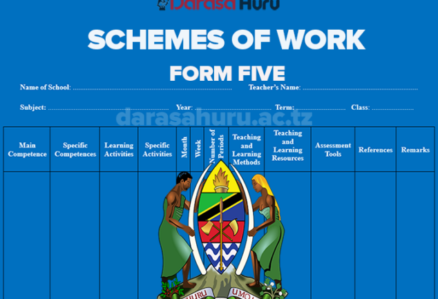 History Form Five Scheme of Work